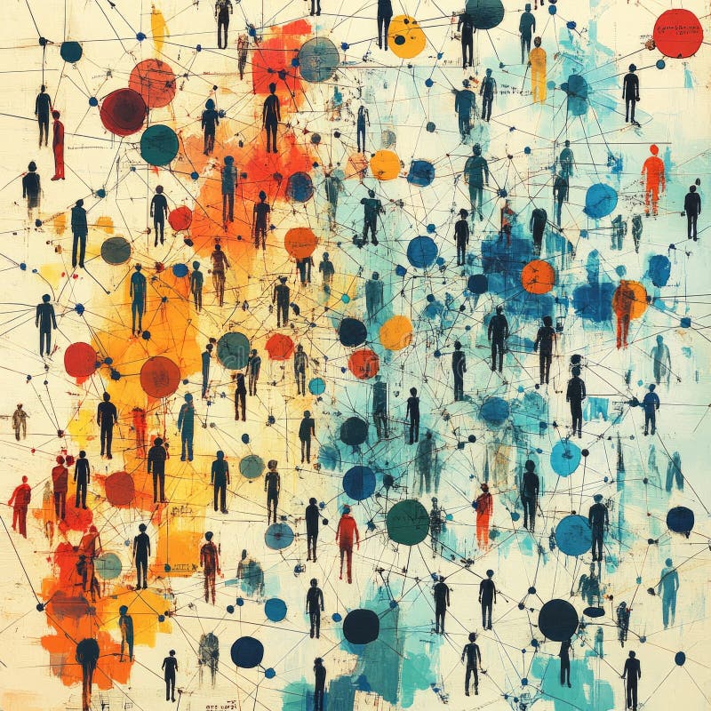 Abstract Network Connection Design Colored Circles Stock Photos - Free ...