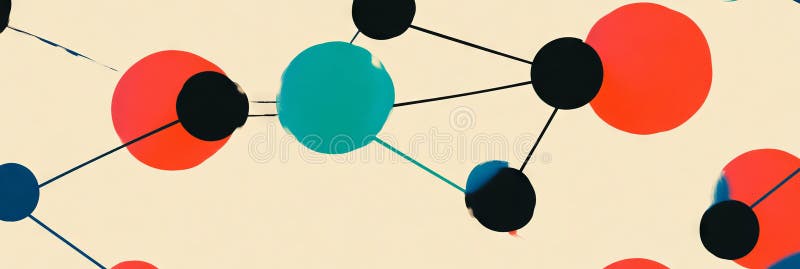 Dynamic Network of Interconnected Lines and Shapes Highlighting ...