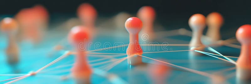 Dynamic Network of Interconnected Pieces Symbolizing Collaboration and ...