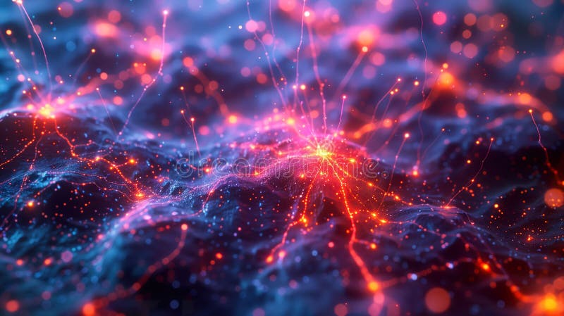 Dynamic Neural Network Activity Visualization Generative Ai Stock