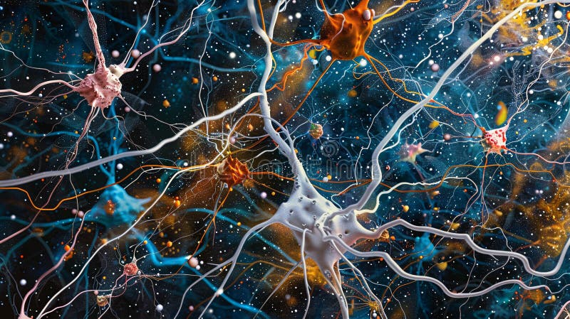 Dynamic Neural Network Illustration: Complex Synapses and Neuron ...