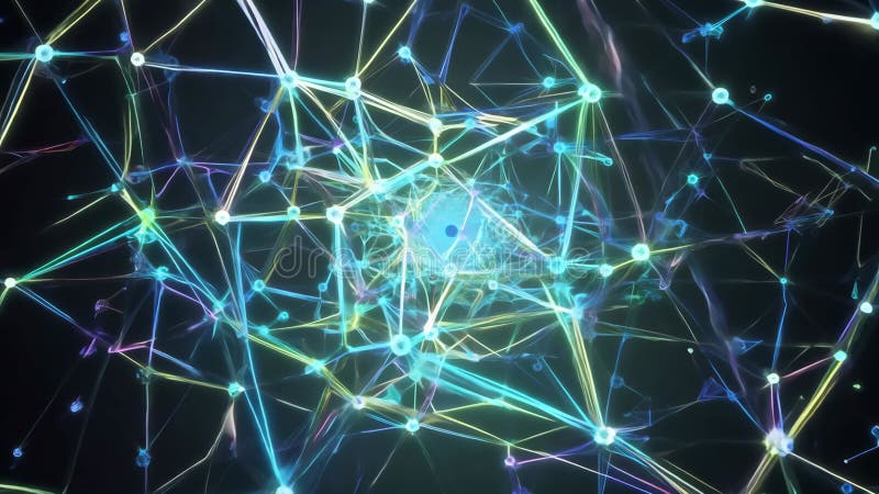 Dynamic Neural Network Simulation With Glowing Connections Illuminating