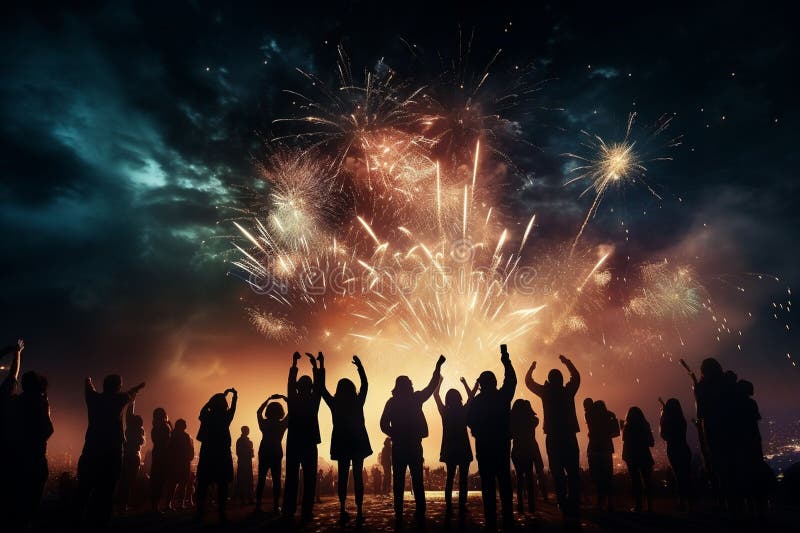 Fireworks Lighting Up the Predawn Sky on Vishu, Traditional Kerala ...