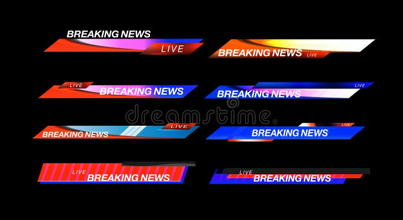 Dynamic News Graphics Displaying Breaking News Alerts in Vibrant Colors ...