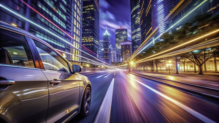 Dynamic Night City Driving Hyperlapse 4K Seamless Loop for VJ ...