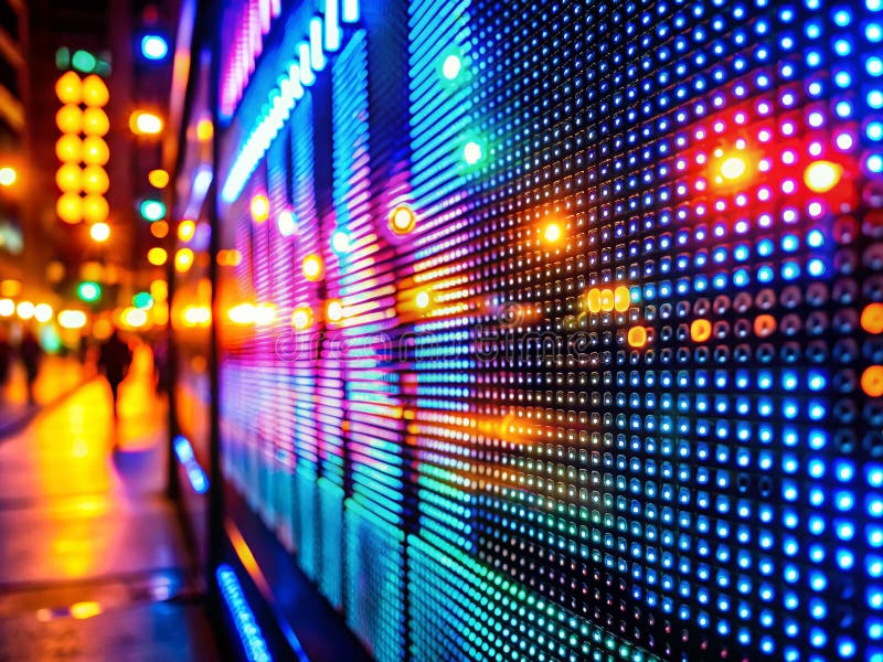 Dynamic Night Display a Captivating Visual Symphony of Digital Numbers ...