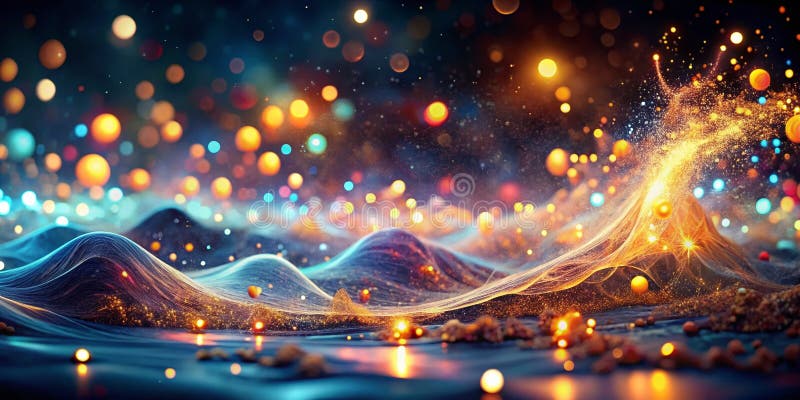 Dynamic Night Photography Abstract Particles in Motion Vibrant Colors ...