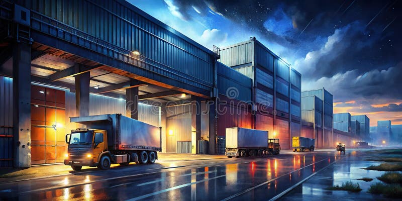 Warehouse Loading Docks Light Trails Stock Illustrations – 3 Warehouse ...