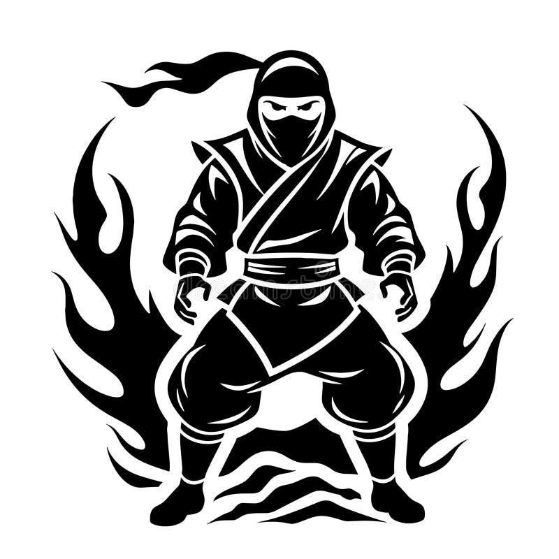 Dynamic Ninja Warrior Silhouette Stock Illustrations – 212 Dynamic ...