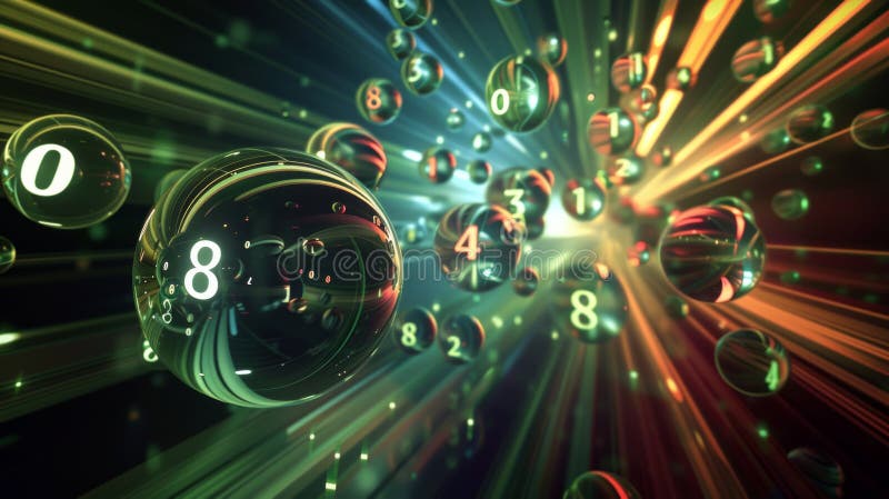 Dynamic Numerology Concept in Modern Digital Art Stock Photo - Image of ...
