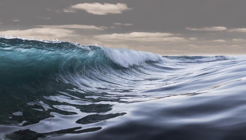 Dynamic Ocean Water Surface Waves Isolated on a Transparent Background ...