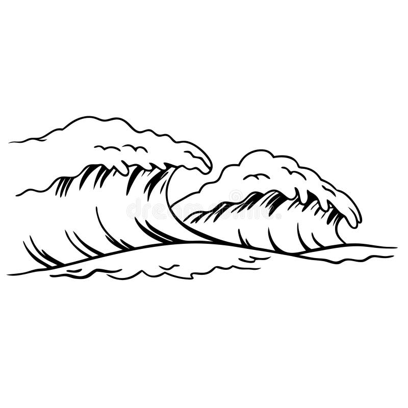 Dynamic Ocean Wave Illustration Vector Symbolizing Strength and Motion ...