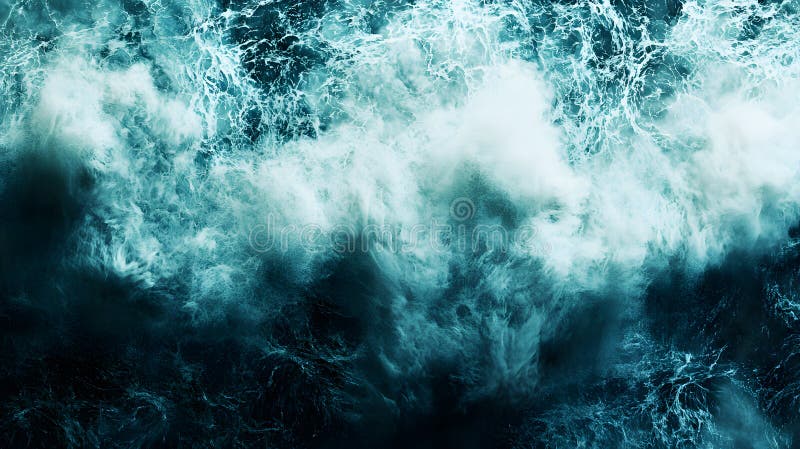 Dynamic Ocean Waves in Deep Turquoise Hues Stock Photo - Image of waves ...