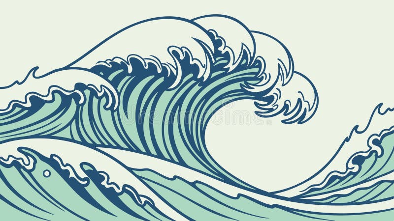 Dynamic Ocean Waves, Powerful and Fluid, Symbolizing Nature S Force ...