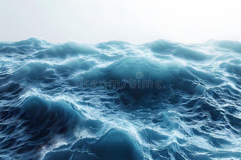 Dynamic Ocean Waves Under Bright Sky - Stunning Nature and Water Themed ...