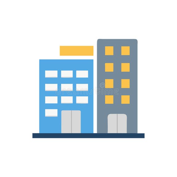 Dynamic Office Building Icon for Urban Planning Stock Image ...