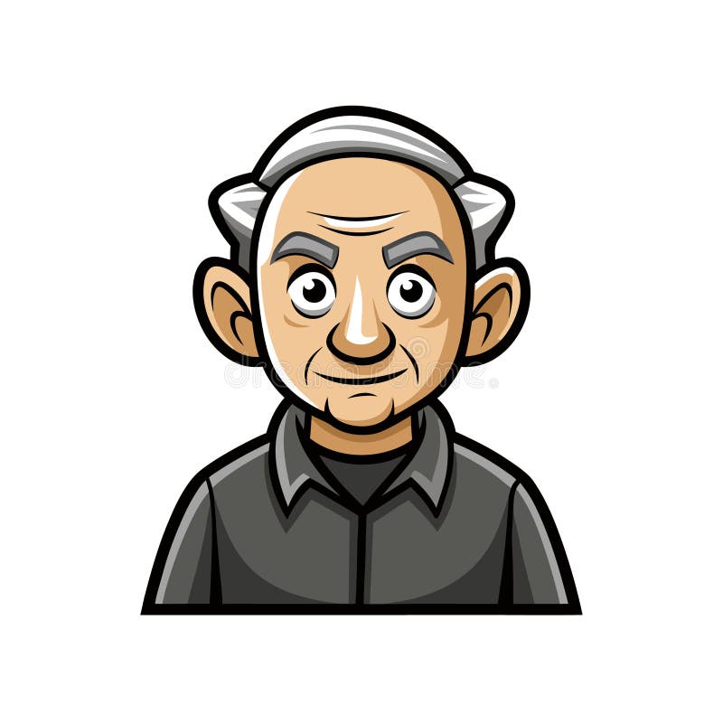 Dynamic Old Man Preventing Illustration Stock Image - Illustration of ...