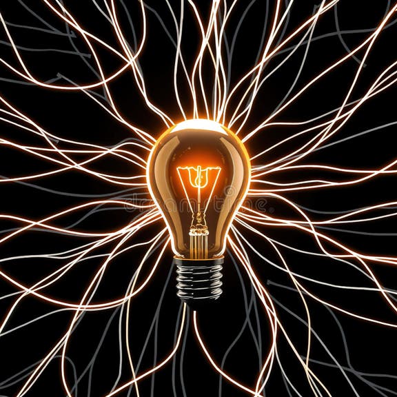 Innovative Solution Concept a OneLine Drawing Lightbulb Emerges from ...