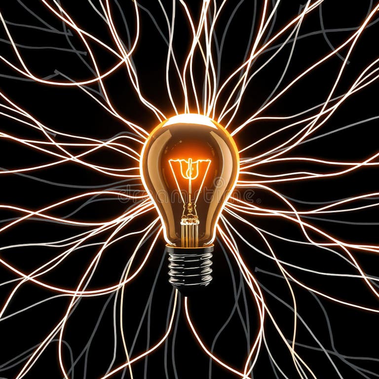 Innovative Solution Concept a OneLine Drawing Lightbulb Emerges from ...