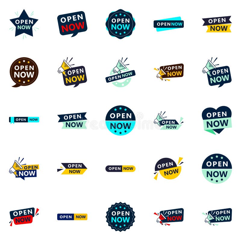 25 Dynamic Open Now Templates for Your Business Stock Vector ...
