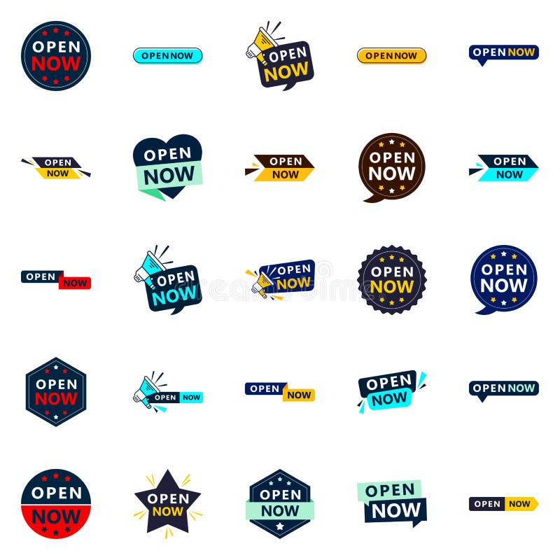 25 Dynamic Open Now Templates for Your Business Stock Vector ...