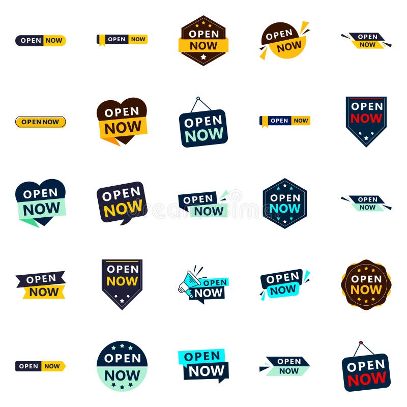 25 Dynamic Open Now Templates for Your Business Stock Vector ...