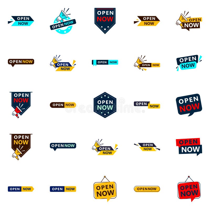 25 Dynamic Open Now Templates for Your Business Stock Vector ...