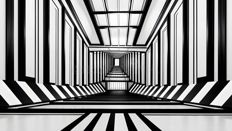 Dynamic Optical Illusion Modern Architecture Abstract Design Indoor ...