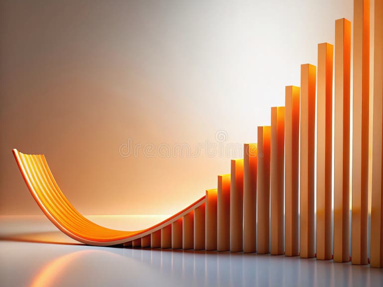 Dynamic Orange Arc Line Chart a Modern Approach To Data Visualization ...