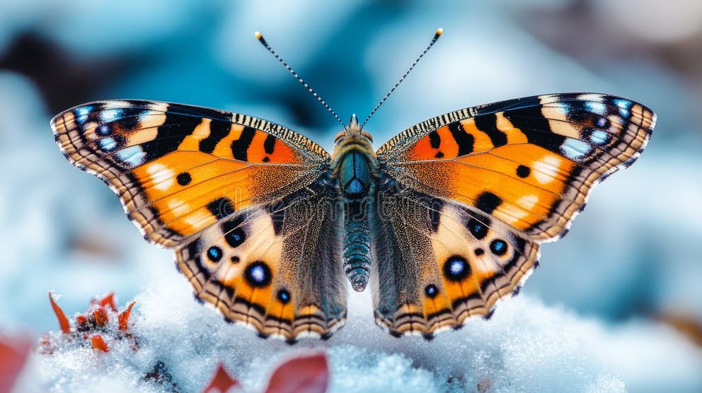 A Dynamic Orange and Black Butterfly with Intricate Wing Patterns ...