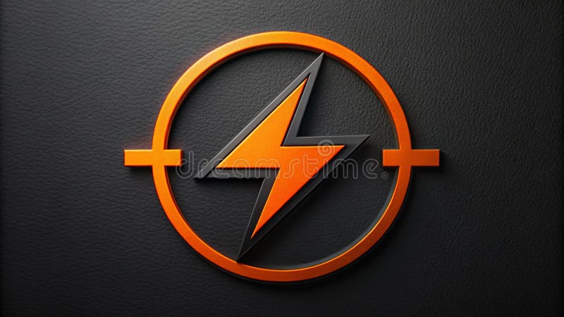 Dynamic Orange and Black Lightning Bolt Logo Design Modern Bold and ...