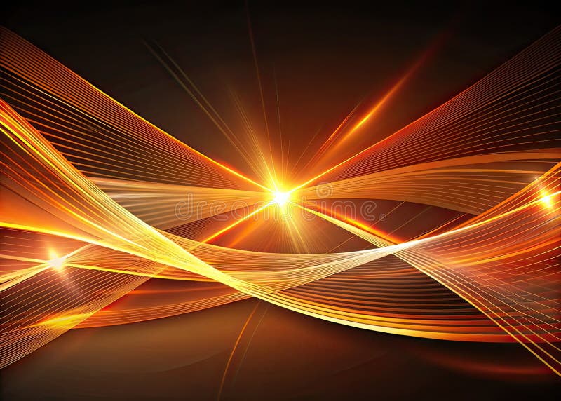 Dynamic Orange and Bronze Geometric Lines PowerPoint Background a ...