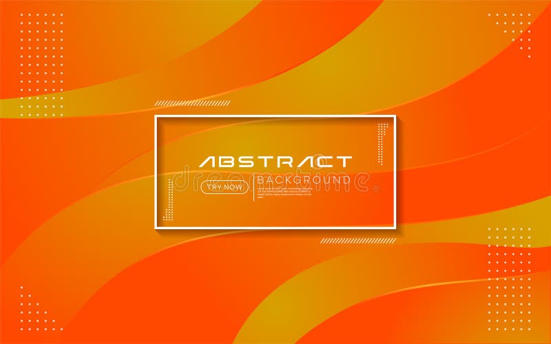 Dynamic Orange Color Background with Abstract Fluid Textured Decoration ...