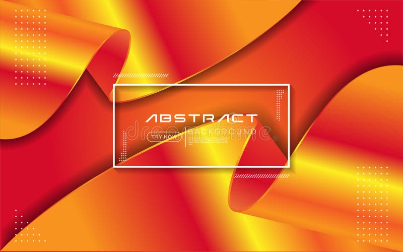 Dynamic Orange Color Background with Abstract Fluid Textured Decoration ...