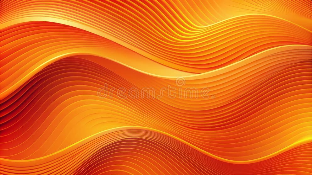 Dynamic Orange Gradient Wave Pattern Vector Illustration for Modern ...