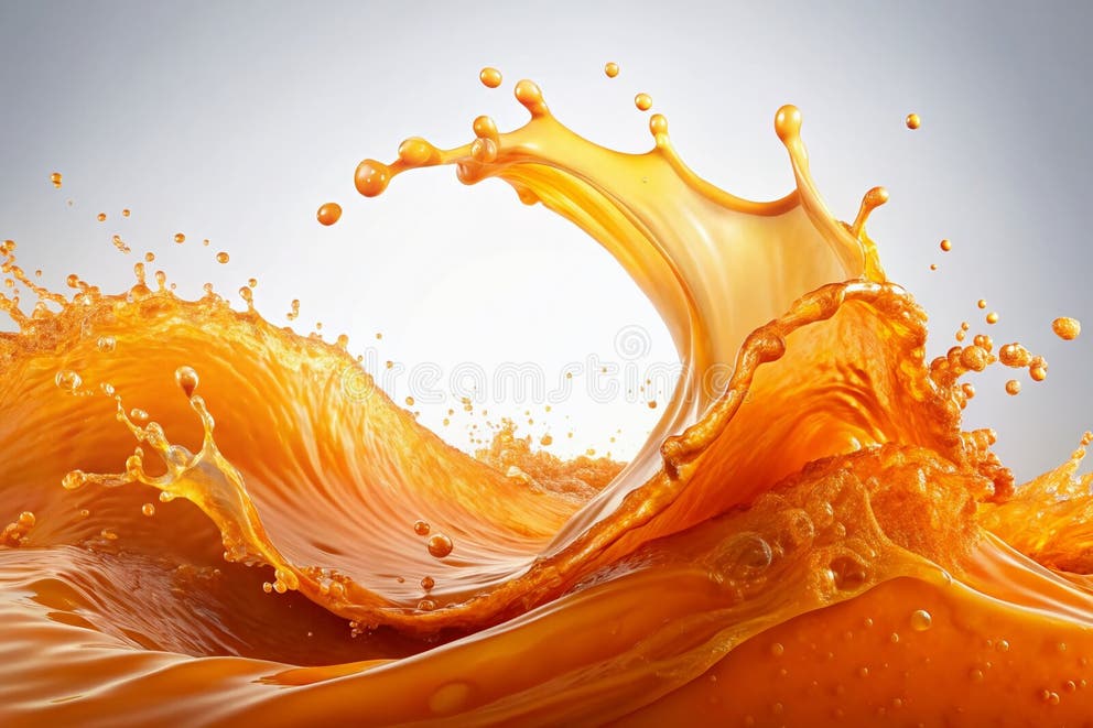 Dynamic Orange Juice Splash a Graphic Design Element Featuring ...