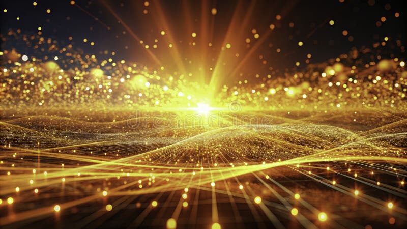 Dynamic Orange Light Burst a Visual Representation of Data Flow and ...