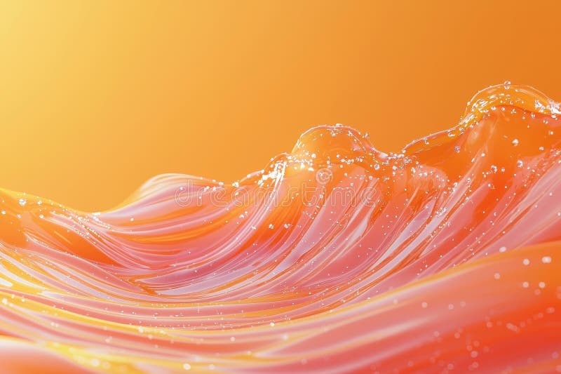 Dynamic Orange Liquid Waves Abstract Art and Fluidity in Digital Design ...