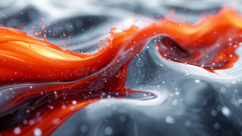 Dynamic Orange Splash on Monochrome Background Stock Photo - Image of ...