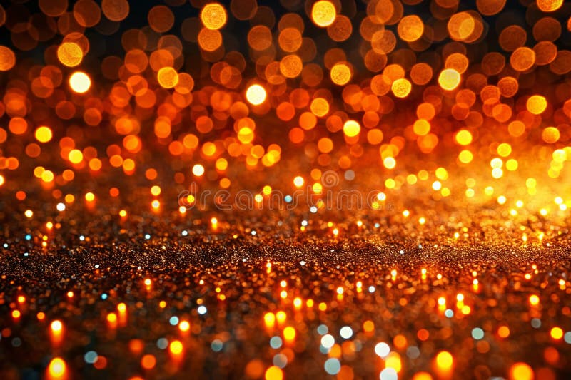 Dynamic Orange Tech Glitter Binary Code Abstract Background a LowLight ...