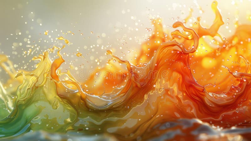 Dynamic Orange and Yellow Liquid Splash - Generative Ai Stock ... Dynamic Orange and Yellow Liquid Splash - Generative Ai Stock ...