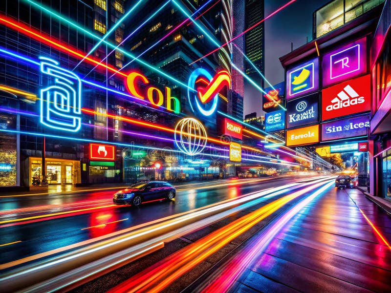 Dynamic Outline Web Logo Design Innovative Long Exposure Concept for ...