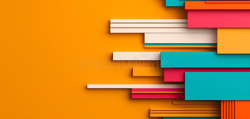 Dynamic Overlapping Geometric Shapes in Vibrant Colors Creating a Bold ...