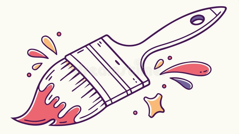 Dynamic Paint Brush Stroke, Artistic Flair and Creative Expression ...