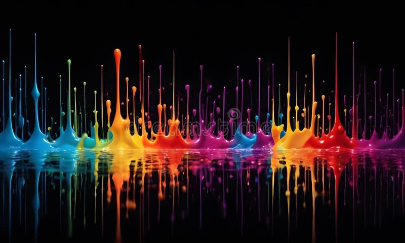 Dynamic Paint Splash Symphony Stock Photo - Image of colorful, pigment ...