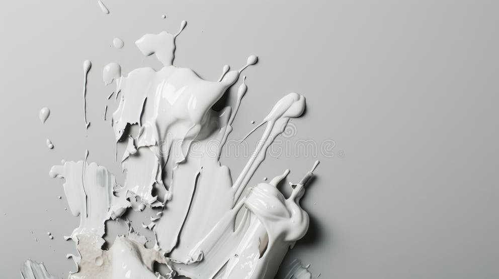 Dynamic Paint Splatter in Grayscale Stock Illustration - Illustration ...