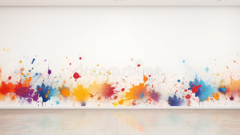 Dynamic Paint Splatter Wall Stock Illustration - Illustration of lively ...