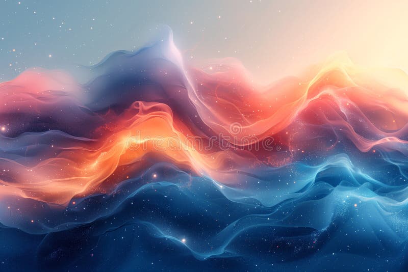 Wave Crashing Under Starry Sky Abstract 8k Hi-res Cosmic Wallpaper ...