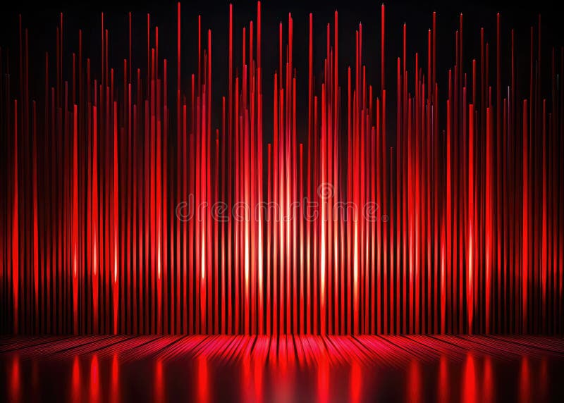 Dynamic Panoramic Abstract Design Featuring Bold Red Lines Against a ...