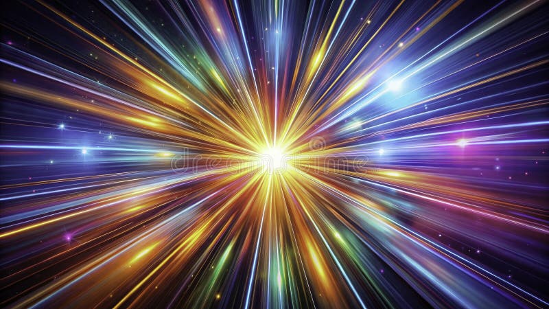 Dynamic Panoramic Abstract Photography Colorful Radial Light Streaks ...